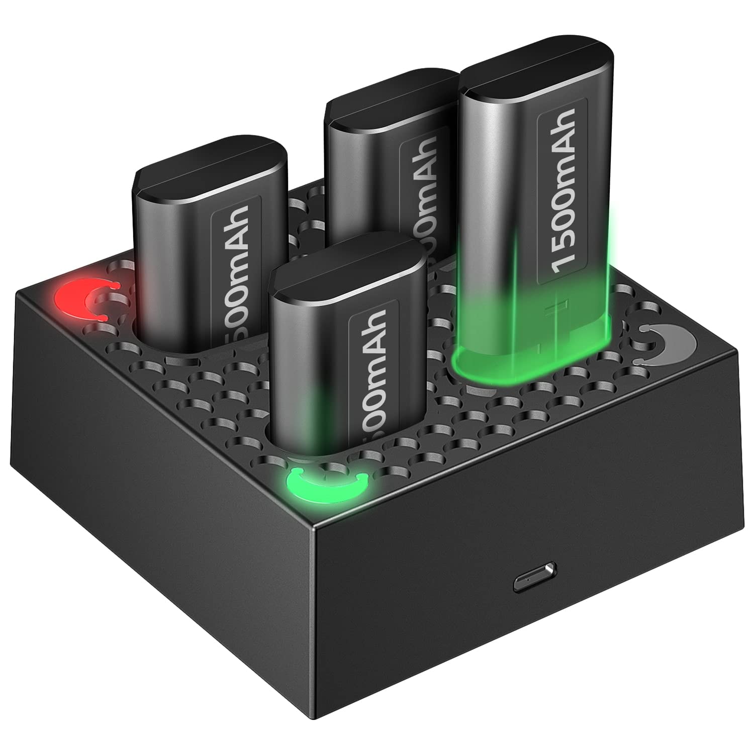 Rechargeable Battery Packs for Xbox One/Xbox Series X|S, 4 X 1500mAh Xbox one Controller Battery Packs, High Capacity Batteries with Charger for Xbox One/One S/One X/One Elite