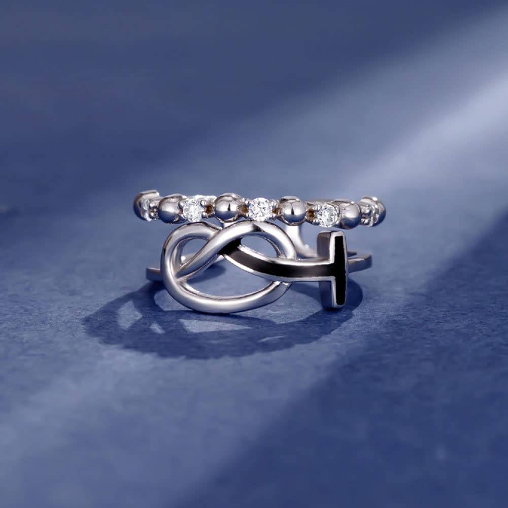 Women's Wedding Rings Personalized Sterling Silver Rings 925 Wedding Proposal Rings Engagement Gifts (Color : Silver, Size : 7)
