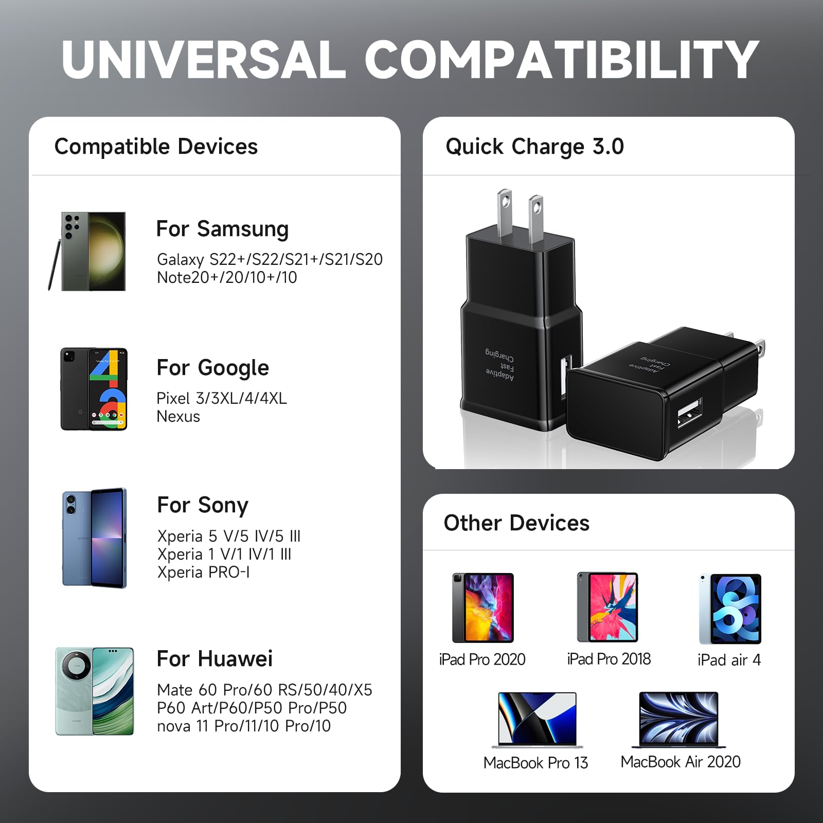 phynamic Android Charger USB C Charger Cable Fast Charging with 4FT Type C Cable for Samsung Galaxy S24/S23/S23 Ultra/S22/S21/S20/S20+/S10/S10+/S10e/S9/S9+/S8/S8Plus/Edge/Active/Note 8/9/10/20
