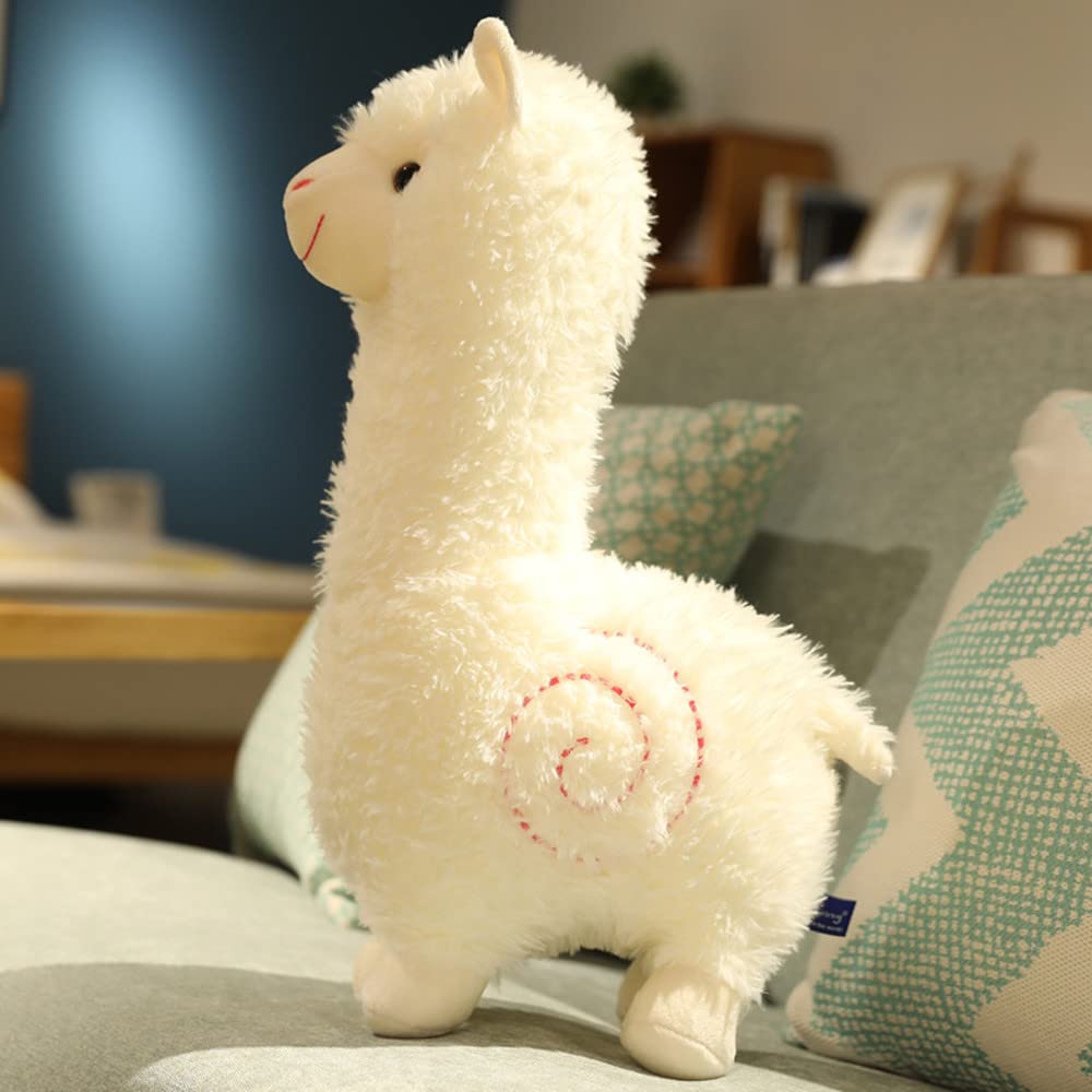 XIGUI Alpaca Plush Toy 11 Inches Soft Llama Stuffed Animal Plushie Stuffed Llama Alpaca Plush for Doll Present Baby (White)