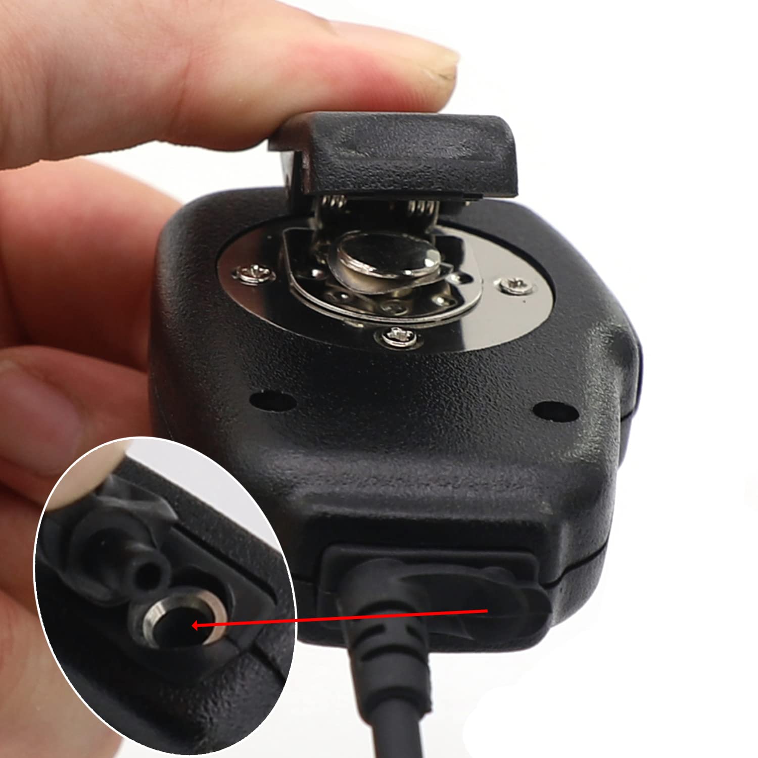 Shaworoce 6-pin Remote Handheld Speaker Microphone Mic Coiled Cord Aligator Clip Replacement for Motorola Radio Pro7150 Pro5150 PR860 MTX850 HT1550XLS HT1250LS HT750 GP340 GP338 GP328 GP320 GP360