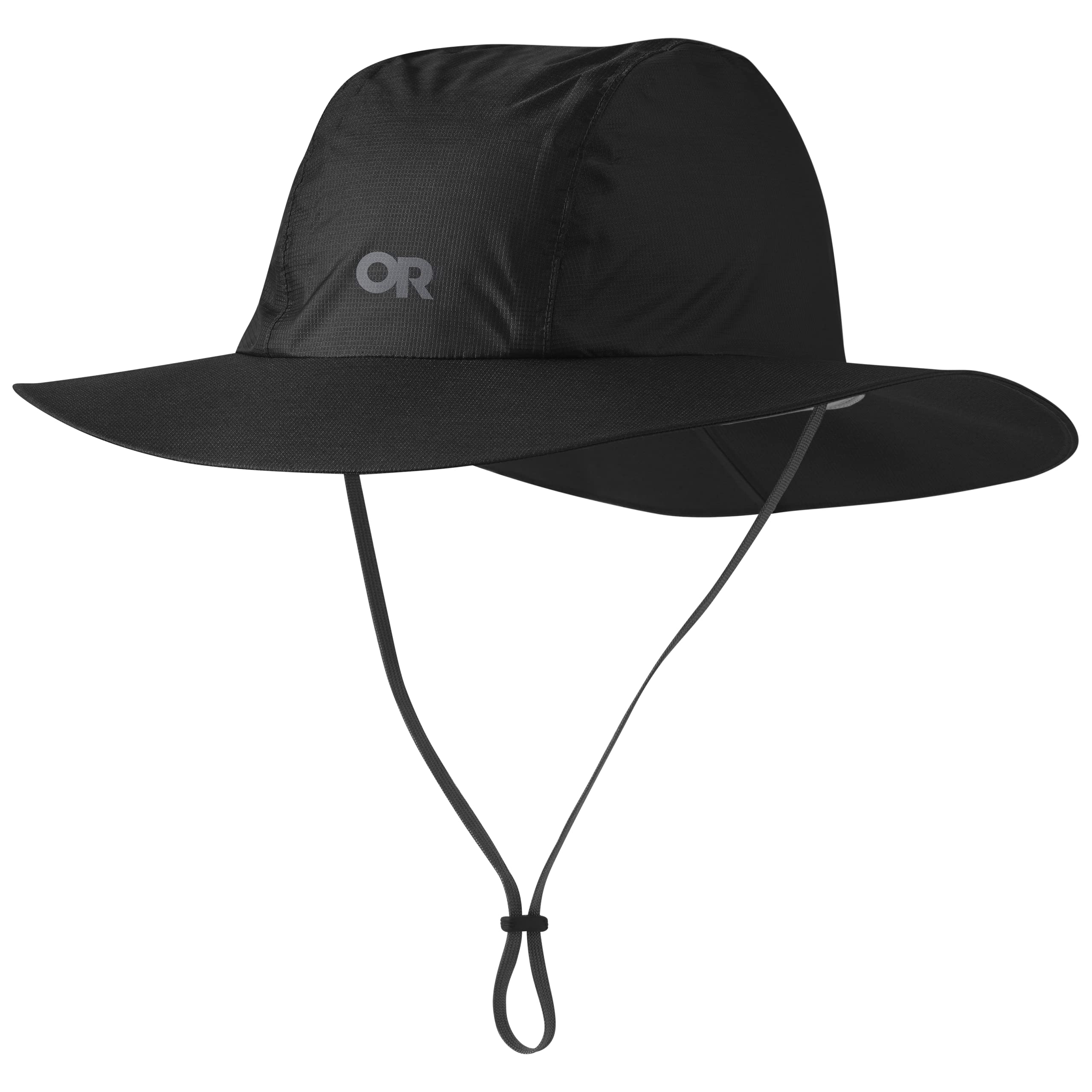Outdoor Research Helium Rain Full Brim Hat for Men & Women – Lightweight Waterproof Rain Hat Black
