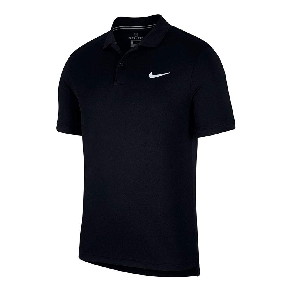 NikeCourt Dri-FIT Team Men's Tennis Polo. (Black, S)