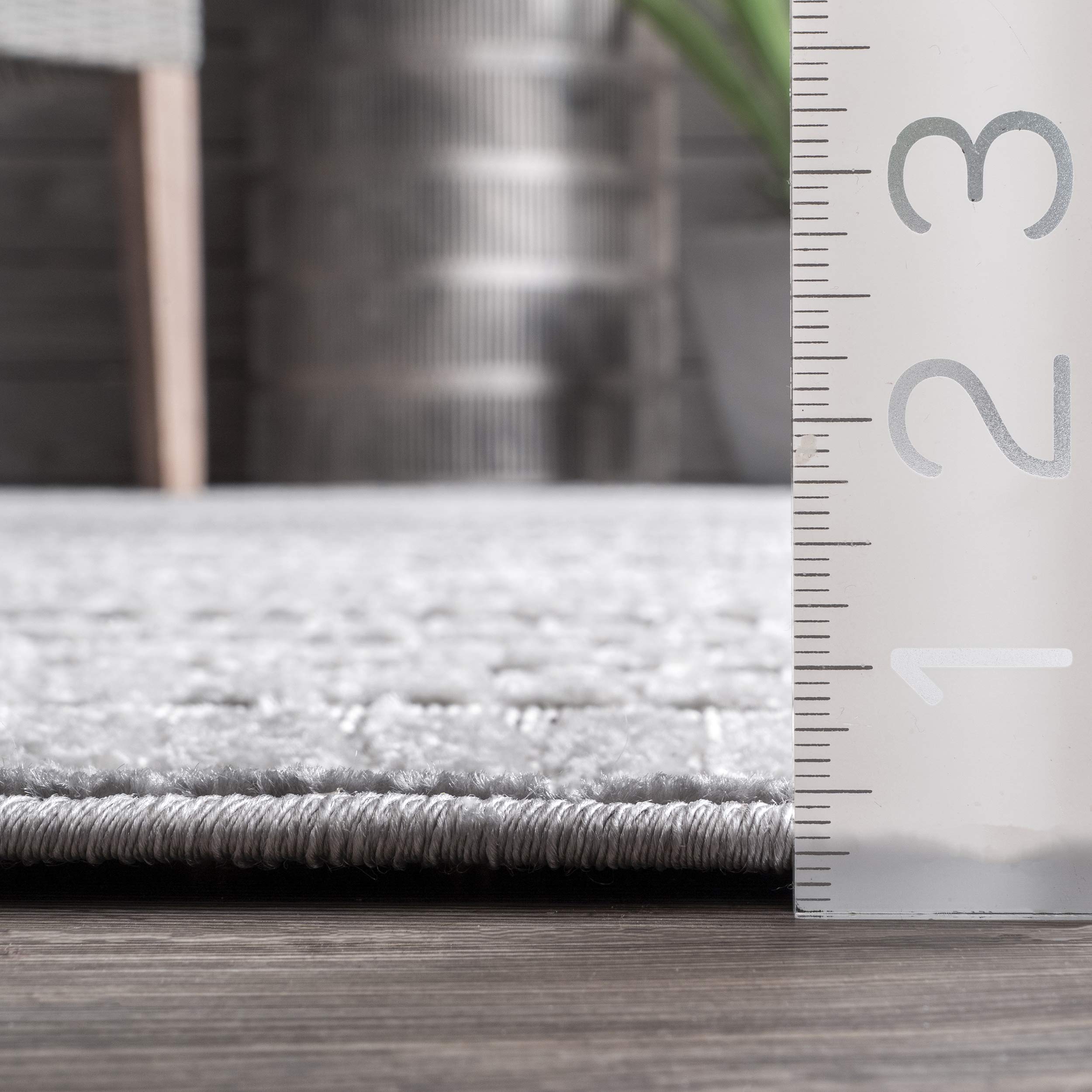 nuLOOM Danna Textured Stripe Indoor/Outdoor Area Rug, 5x8, Grey