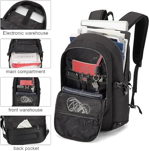 Tzowla Laptop Backpack for Men Women,Travel Work Security Anti Theft Water Resistant Durable Computer Bookbags with USB Charging Port,Gifts, Fit 14.3/15.6 inch Accessories