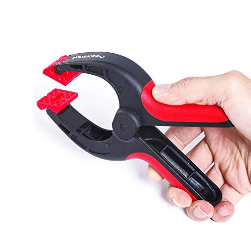 WORKPRO W032012 Nylon Spring Clamp, 3 In., Pivoting Jaw Nose, Ergonomic (Single Pack)