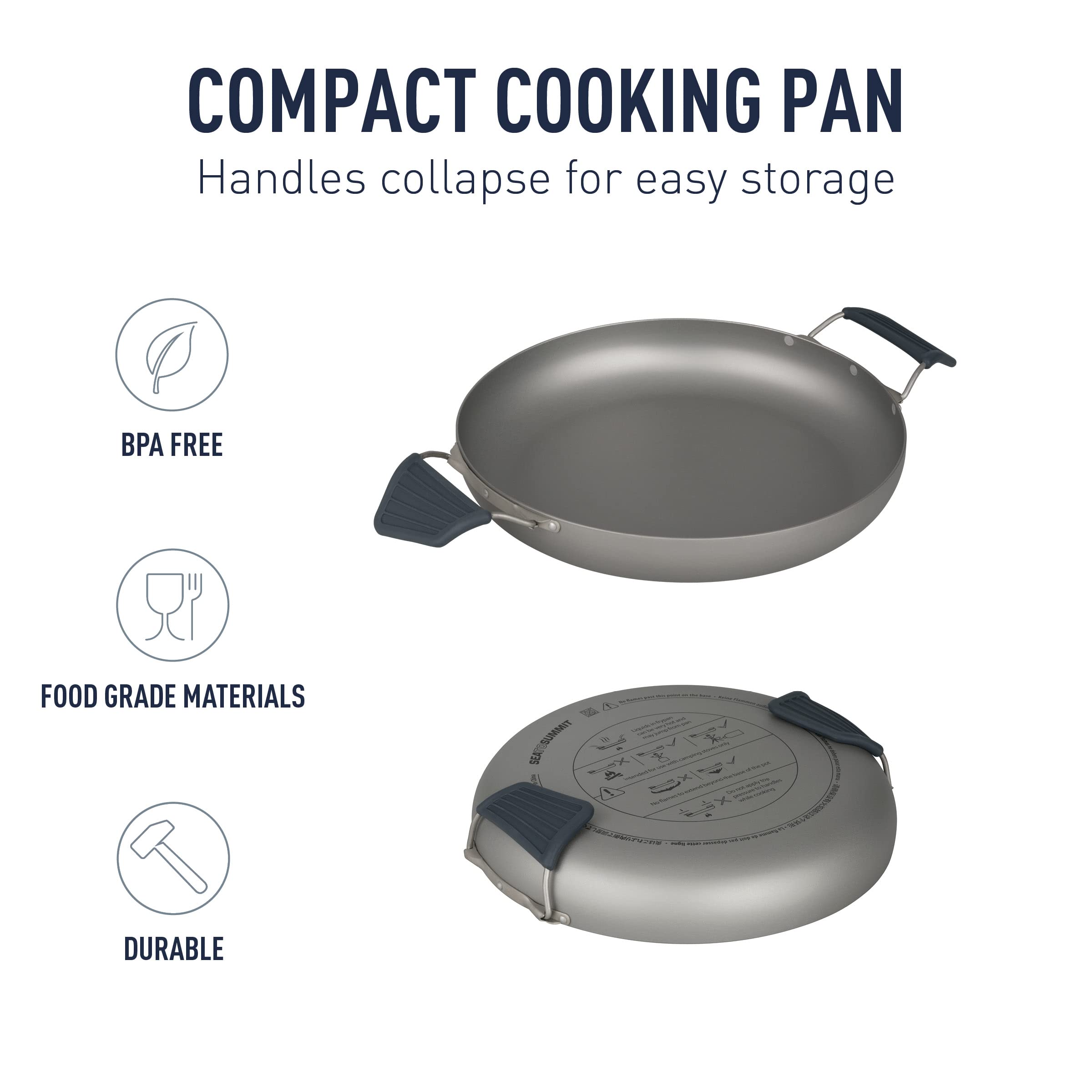 Sea to Summit X-Pan Aluminum Camping Frying Pan, 8-Inch, Grey