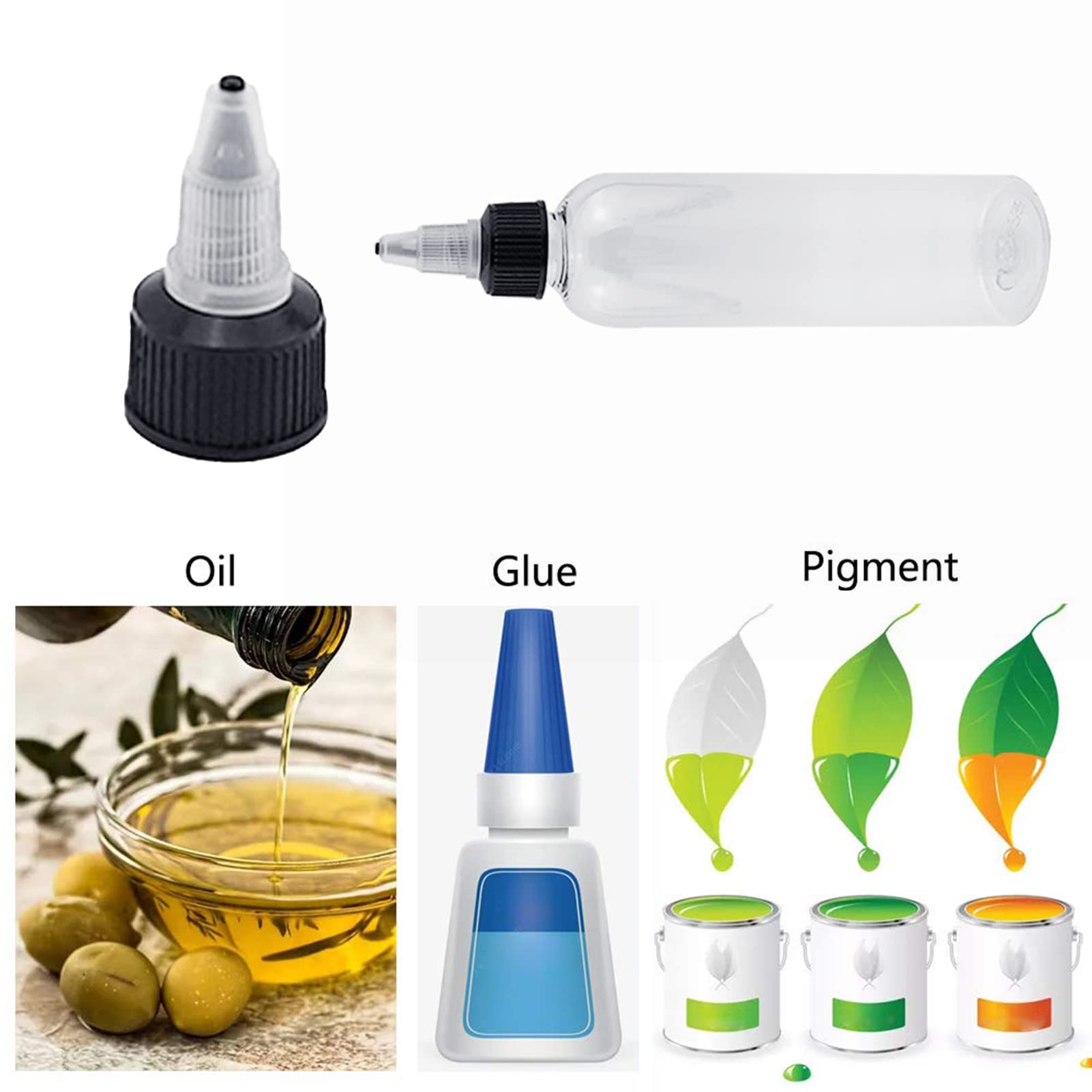 Squeeze Bottle Set, 2 Pack 120ml/90ml/60ml/30ml/15ml Plastic Condiment Squeeze Bottles for Icing, Cookie Decorating, Ketchup, BBQ, Sauces, Syrup, Condiments, Dressings, Arts and Crafts 90ML