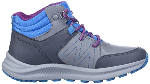 Merrell GREYLOCK WTRPF Hiking Sneaker, Grey/Turq, 4 US Unisex Big Kid
