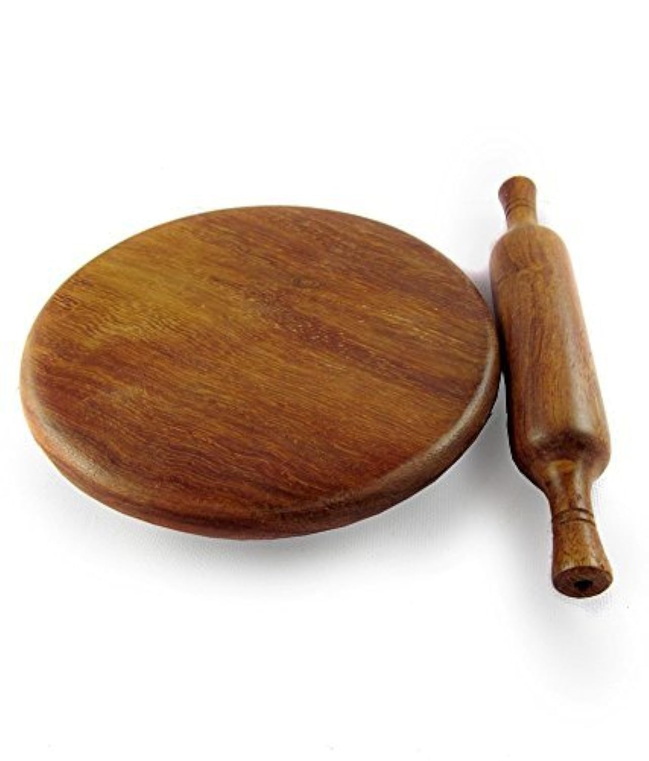 Wooden Chakla,Serving Board, Round Chapati Chakla, Perfect for Making Chappati at Home, Wooden Roti/Chapati Maker, Wood Rolling Board and Rolling Pin Set (Chakla Belan)