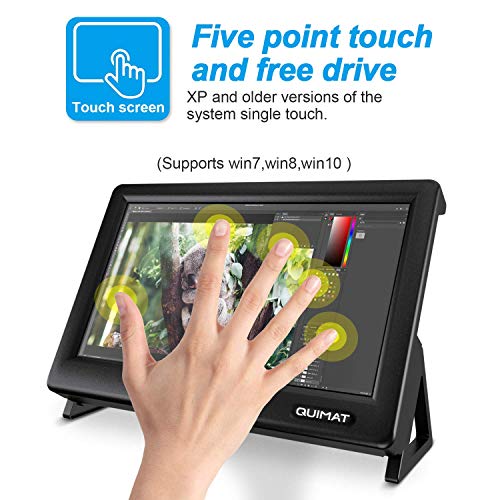 Quima Raspberry Pi Touch Screen 7 Inch Display Monitor 1024X600 LCD TFT HDMI with Protective Case for Raspberry Pi 4 3 2 1 Model B B+ A