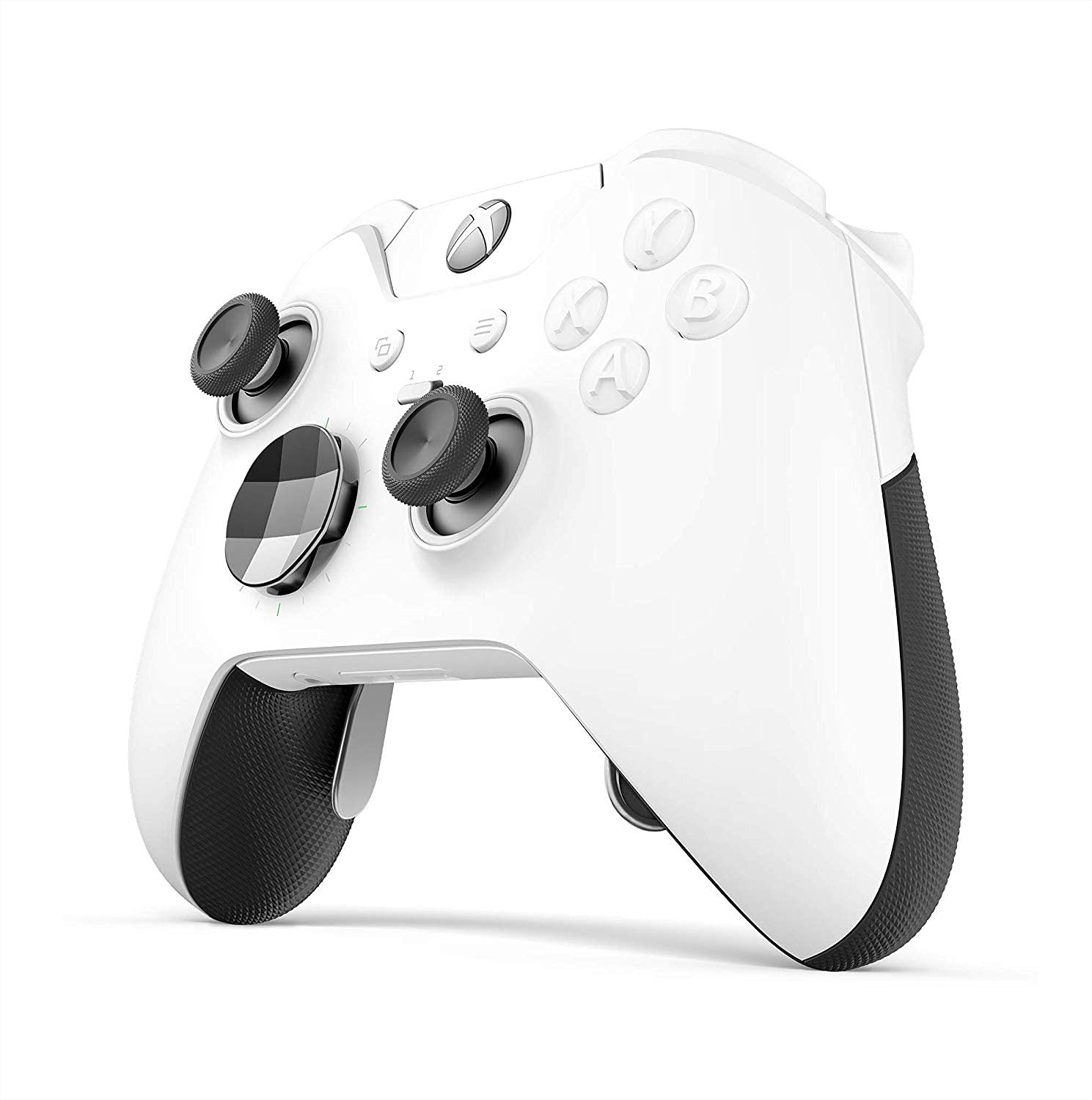 Replacement Full Housing Shell Case Cover Faceplate Repair Parts Accessories Kit with LB RB Bumpers Triggers + Back Panels Side Rails Rear Handle Grip for Xbox One Elite Controller (Model 1698)