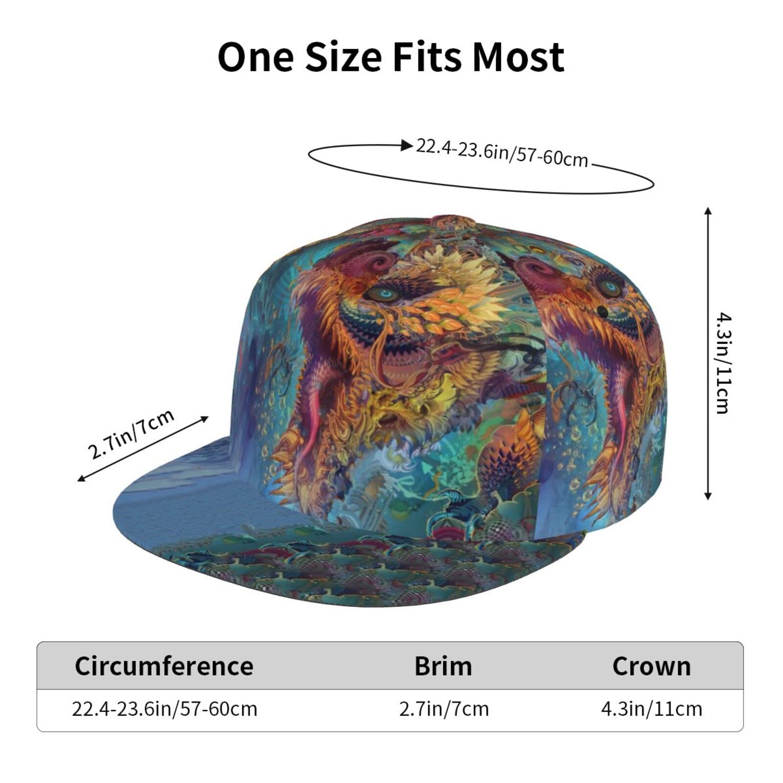 So soyeabo Flat Bill Adjustable Snapback Hat Cool Hip Hop Baseball Caps for Men and Women
