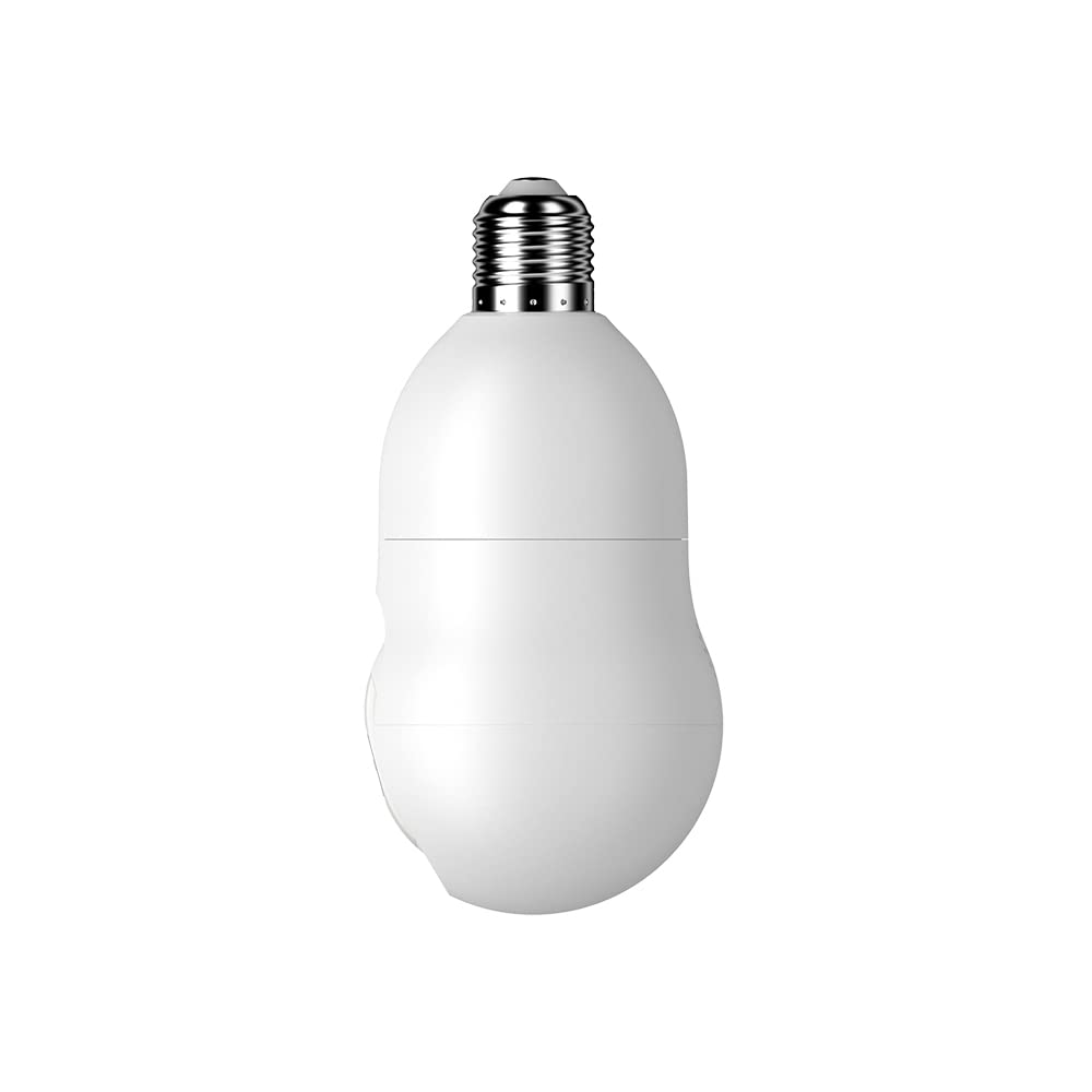 NU-SET Light Bulb Camera, Smart WiFi Home Security Camera with Pan-Tilt Panoramic View, 4MP, White