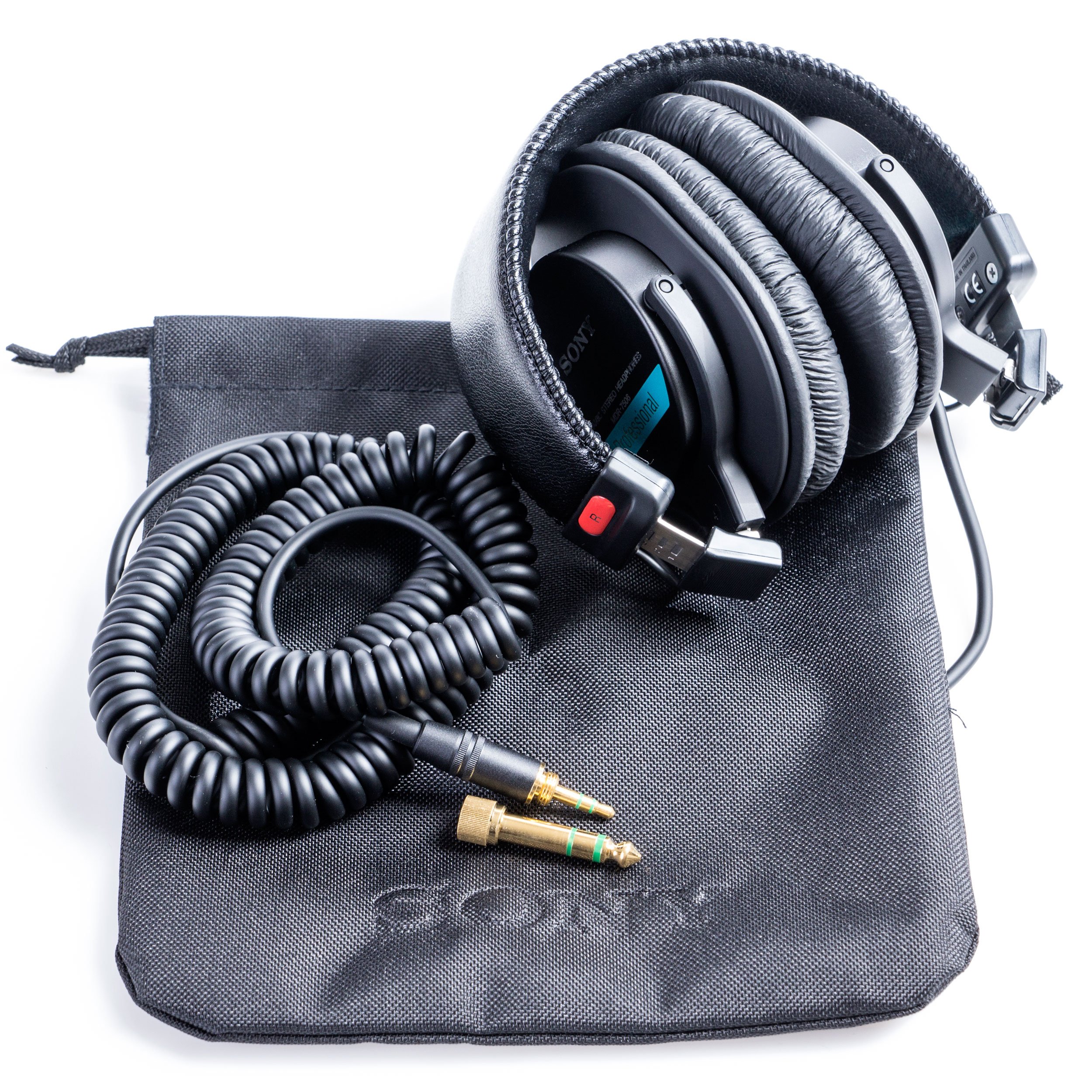 Sony MDR7506 Professional Large Diaphragm Headphone and Audio-Technica AT2020 Cardioid Condenser Studio XLR Microphone Bundle