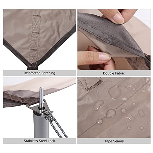 REDCAMP 17X16FT Camping Tent Tarp with Poles, 4-6 Person Multifunctional Awning Canopy Sun Shelter for Outdoor, Picnic, Hammock