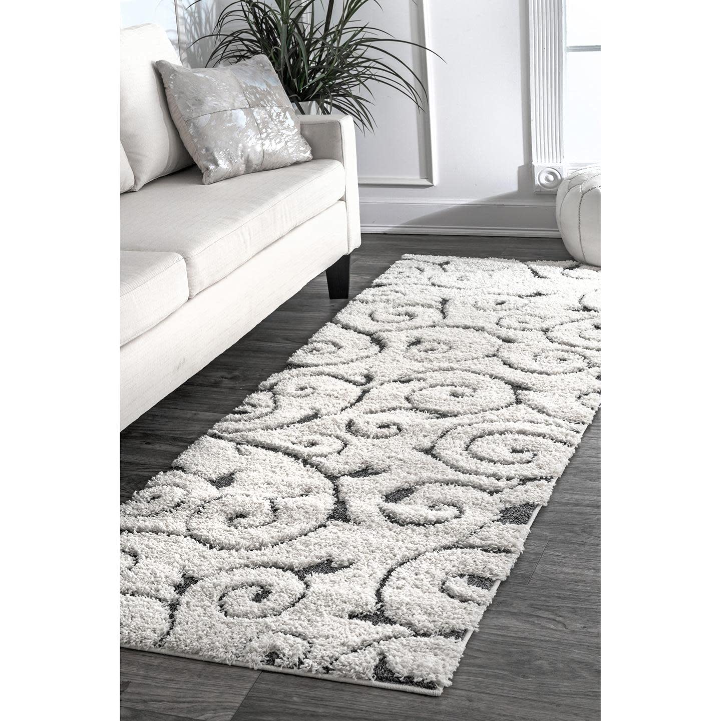 nuLOOM Maisha Contemporary Shag Area Rug, 4x6, Beige