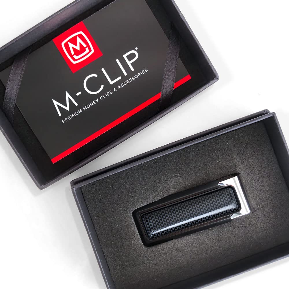 M-Clip Money Clip (Black) - Minimalist Slim Wallet Alternative for Front Pocket Carry - Cash and Credit Card Holder for Men