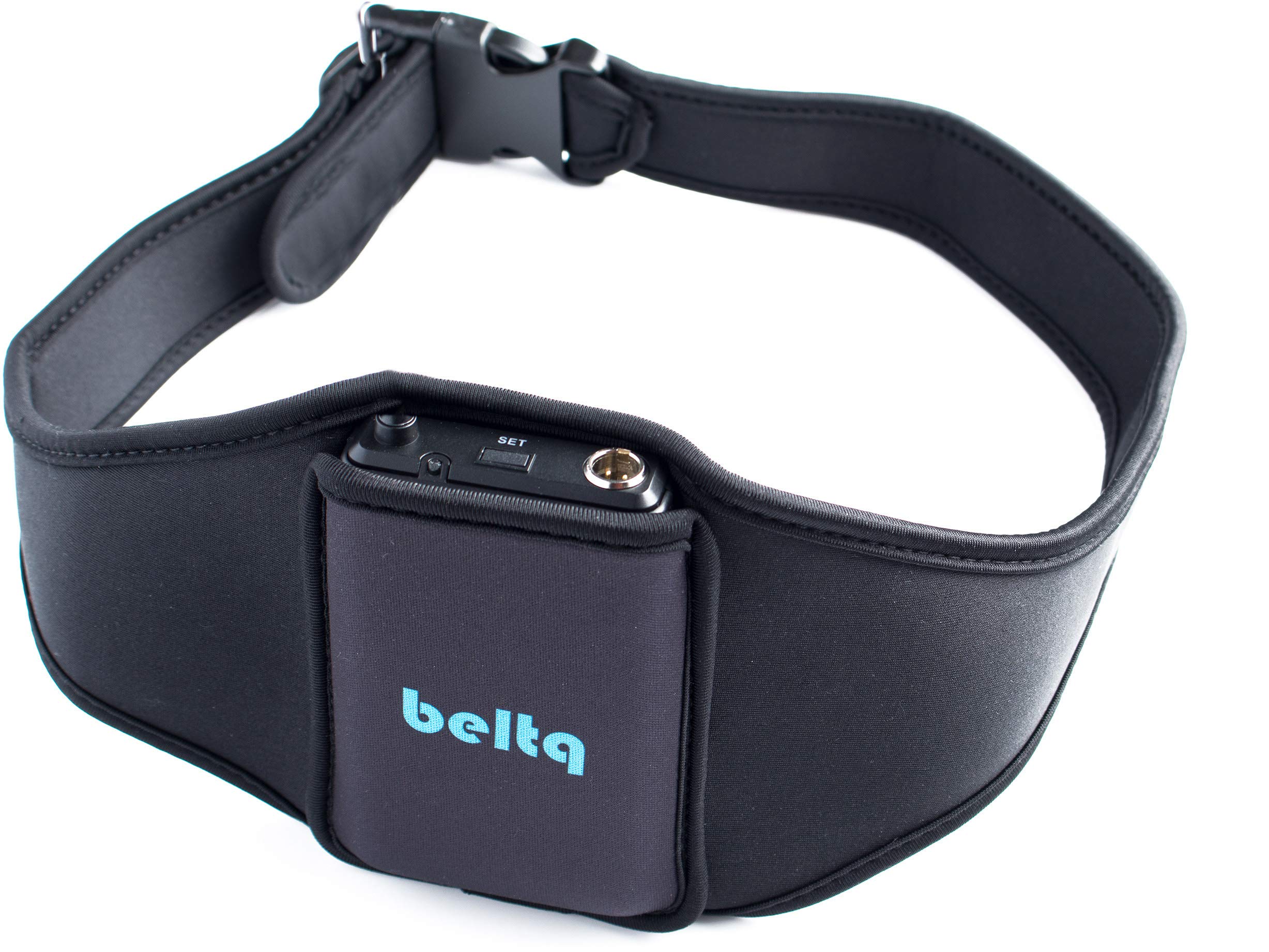 Microphone Belt/Mic Belt by Beltq Black Carrier Belts for Microphone Transmitter Up to 36 inch Waists Mic Pack Holster for Fitness Instructor or Theatre