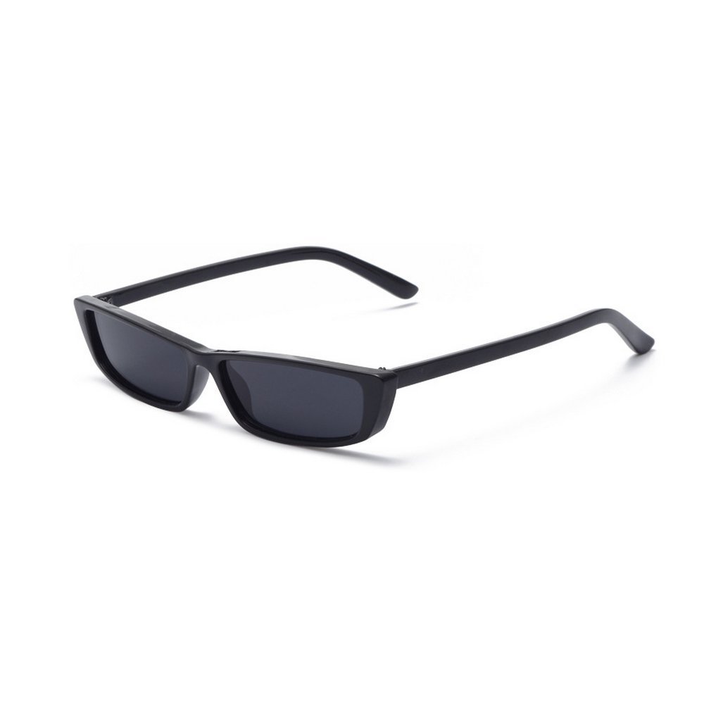 mincl/Bold Small Frame Sunglasses Stylish Fashion Designer Rectangle Frame Shades (brown)