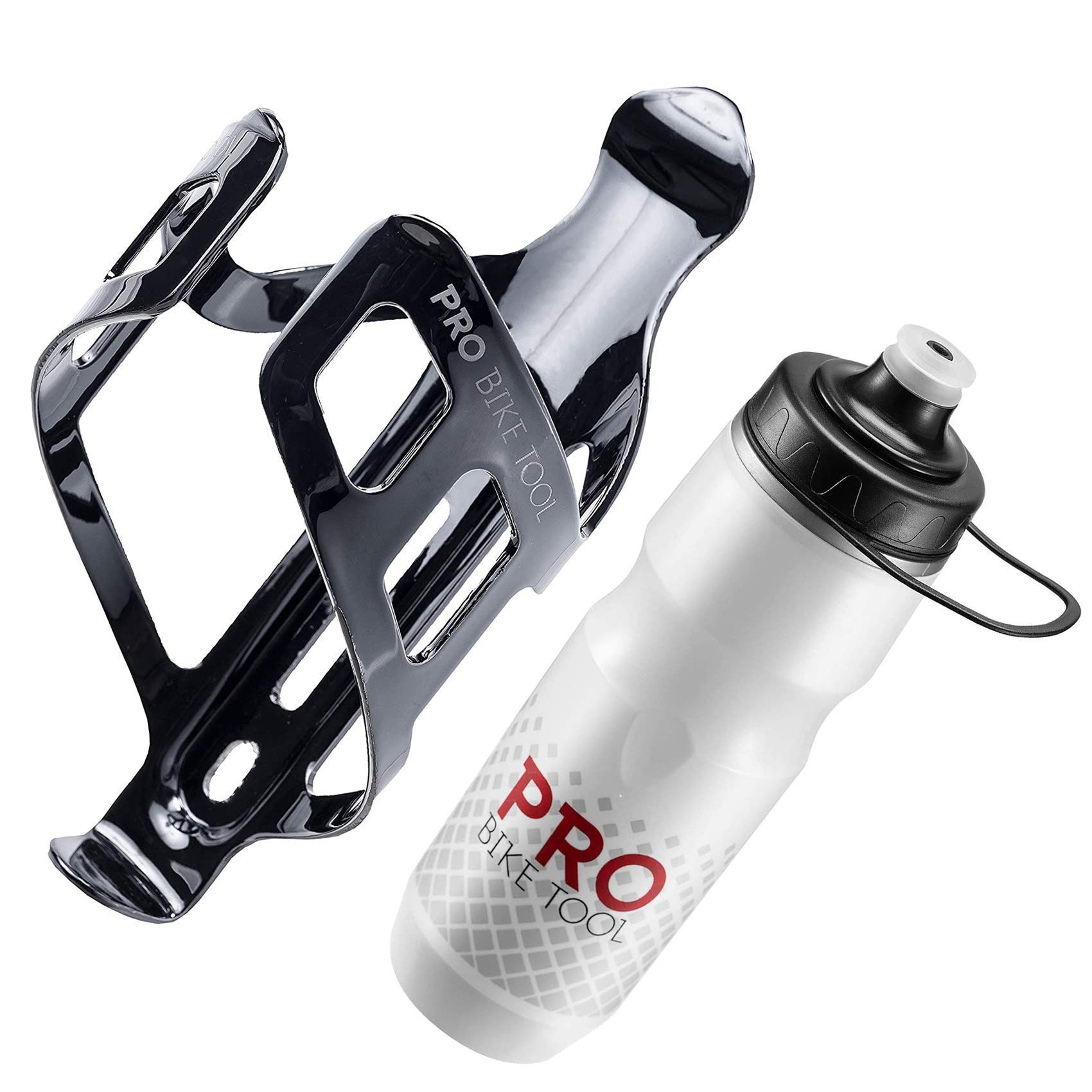 PRO BIKE TOOL Insulated Bike Water Bottle + Bicycle Water Bottle Bundle - for Road or Mountain Bikes