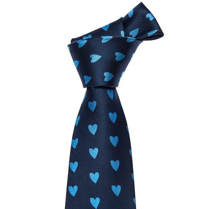 WODMB Men Tie 100% Silk Jacquard Woven Cartoon Pattern Tie for Men Wedding Business Party Neck Tie Set (Color : A, Size : One Size)