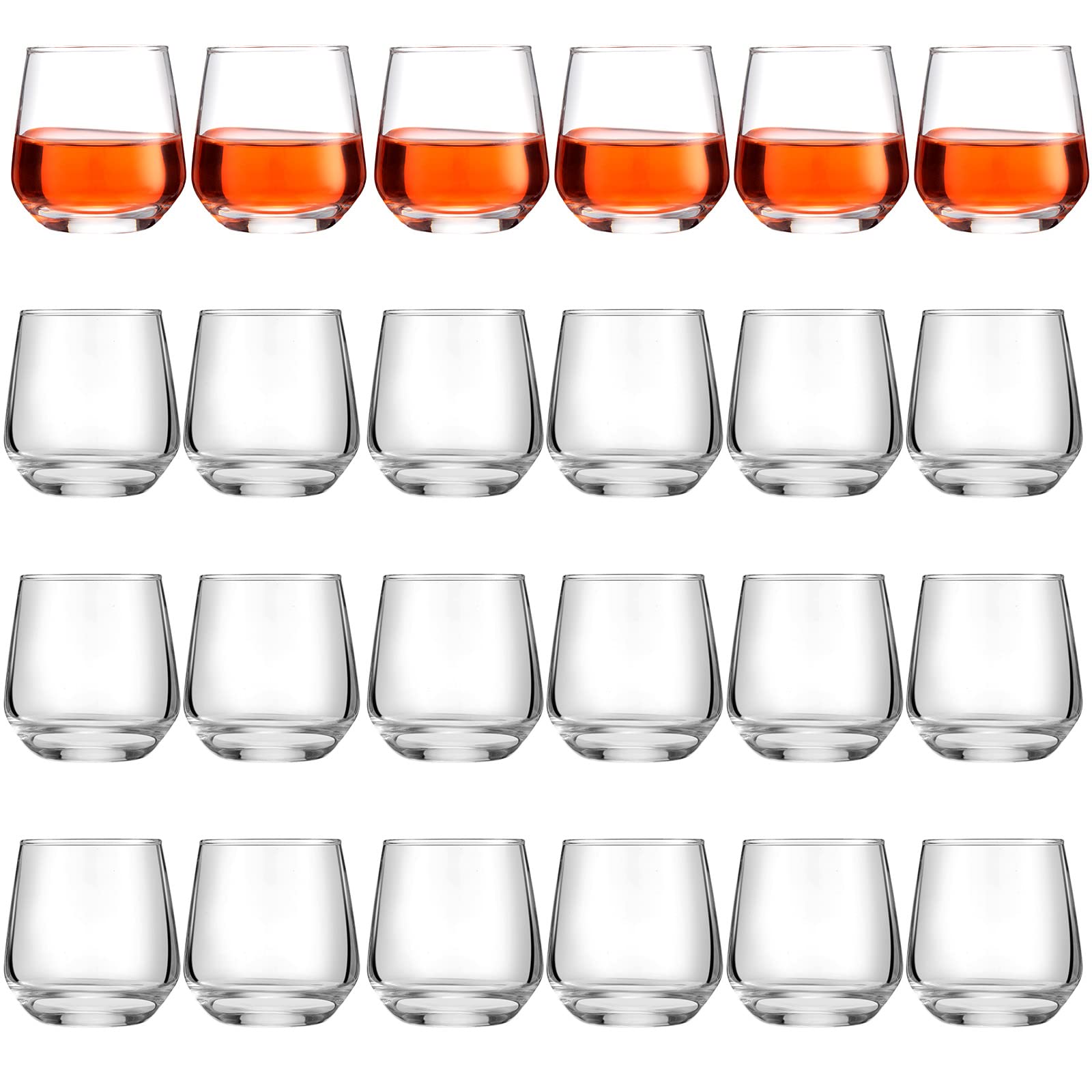 Set of 24 Shot Glasses 3.25 oz Tequila Glasses Heavy Base Whiskey Tasting Glasses Glass Cups Small Liquor and Spirit Glasses Tequila Bar Glasses Shooter Glass for Drinking Tasting Espresso Beer Juice