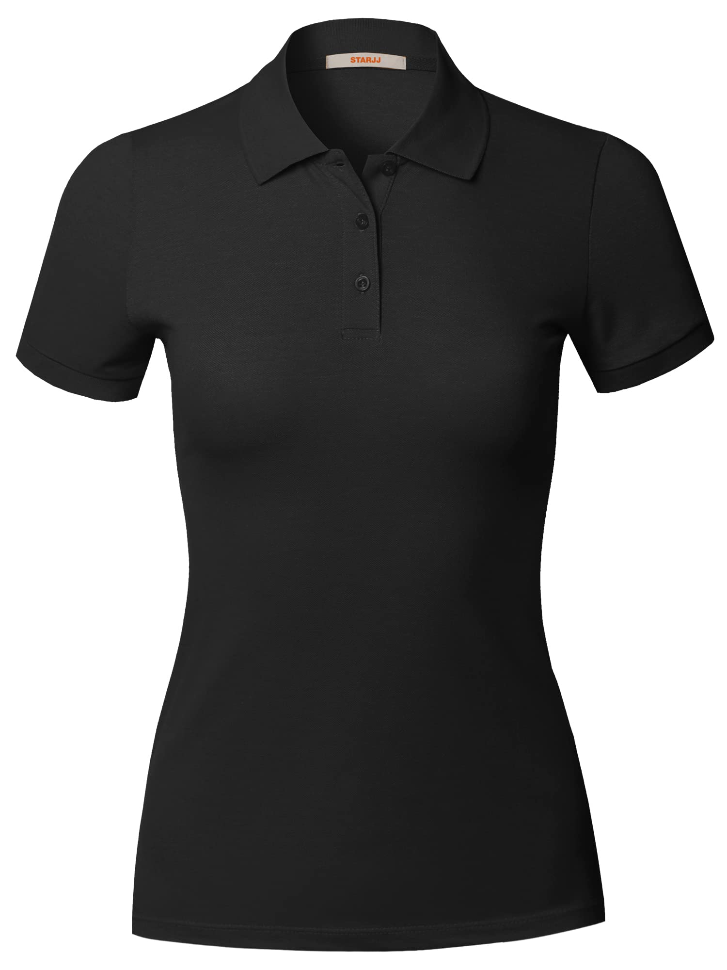 STARJJ Womens Short Sleeve Semi Fit Golf Short Sleeve Breathable Pique Polo Shirt TURQUOISE S