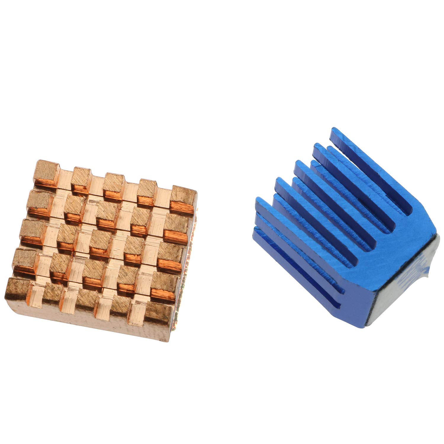 PSCCO 1 Set/2pcs Raspberry Pi Cooling Heatsink Kit for Raspberry Pi B+ and Raspberry Pi 2 RPi Copper Aluminium Heat Sink Cooling Set