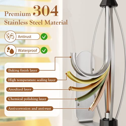 Paper Towel Holder Under Cabinet, Effortless Tear and Space-Saving, Single Hand Operable Paper Towel Holders with Damping Effect, Self-Adhesive or Drilled Paper Roll Holders for Kitchen, Bathroom, RV