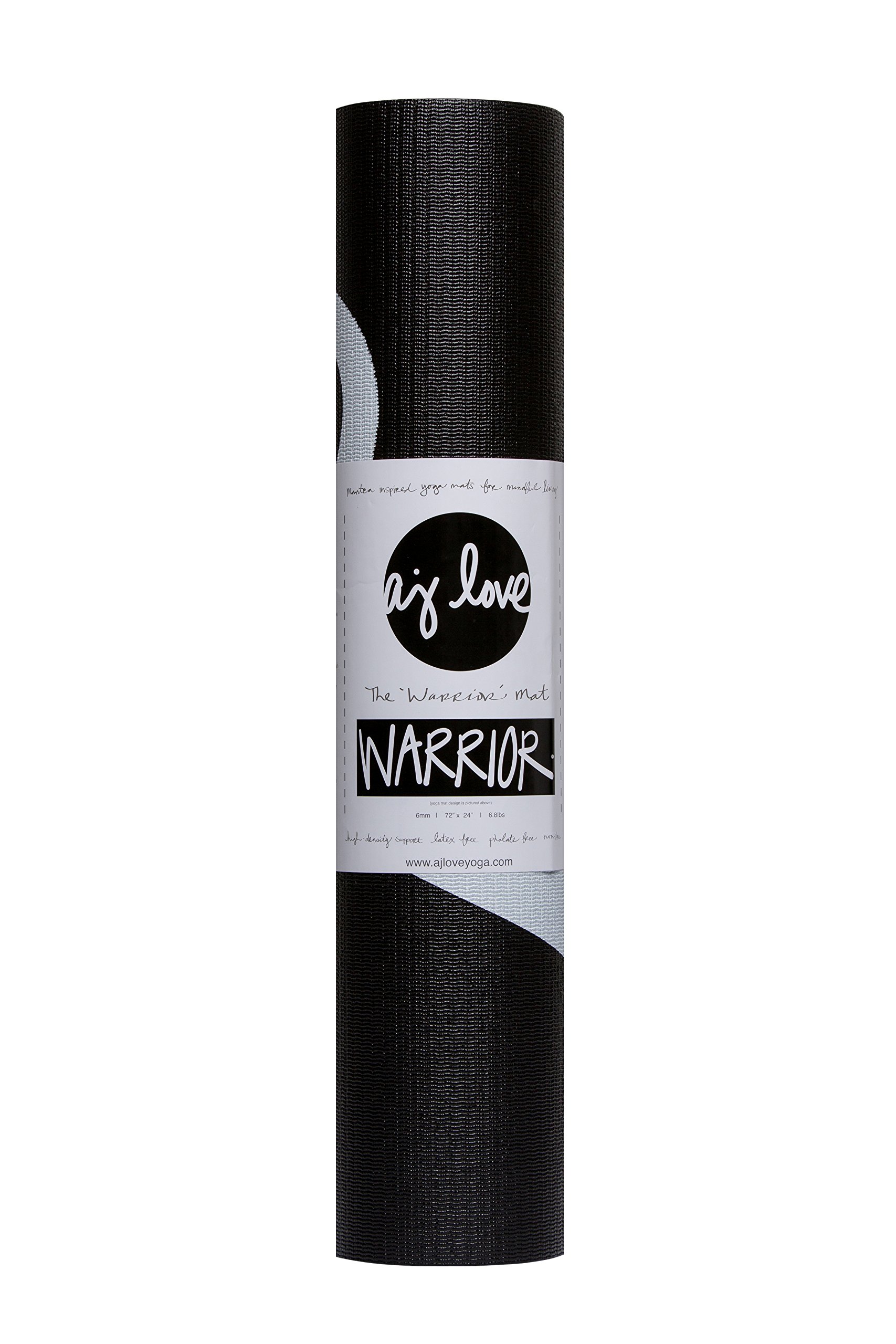 Mantra Inspired Professional Lite Yoga Mat by aj Love | The Lite Mat (Black – The Warrior Mat – Lite)