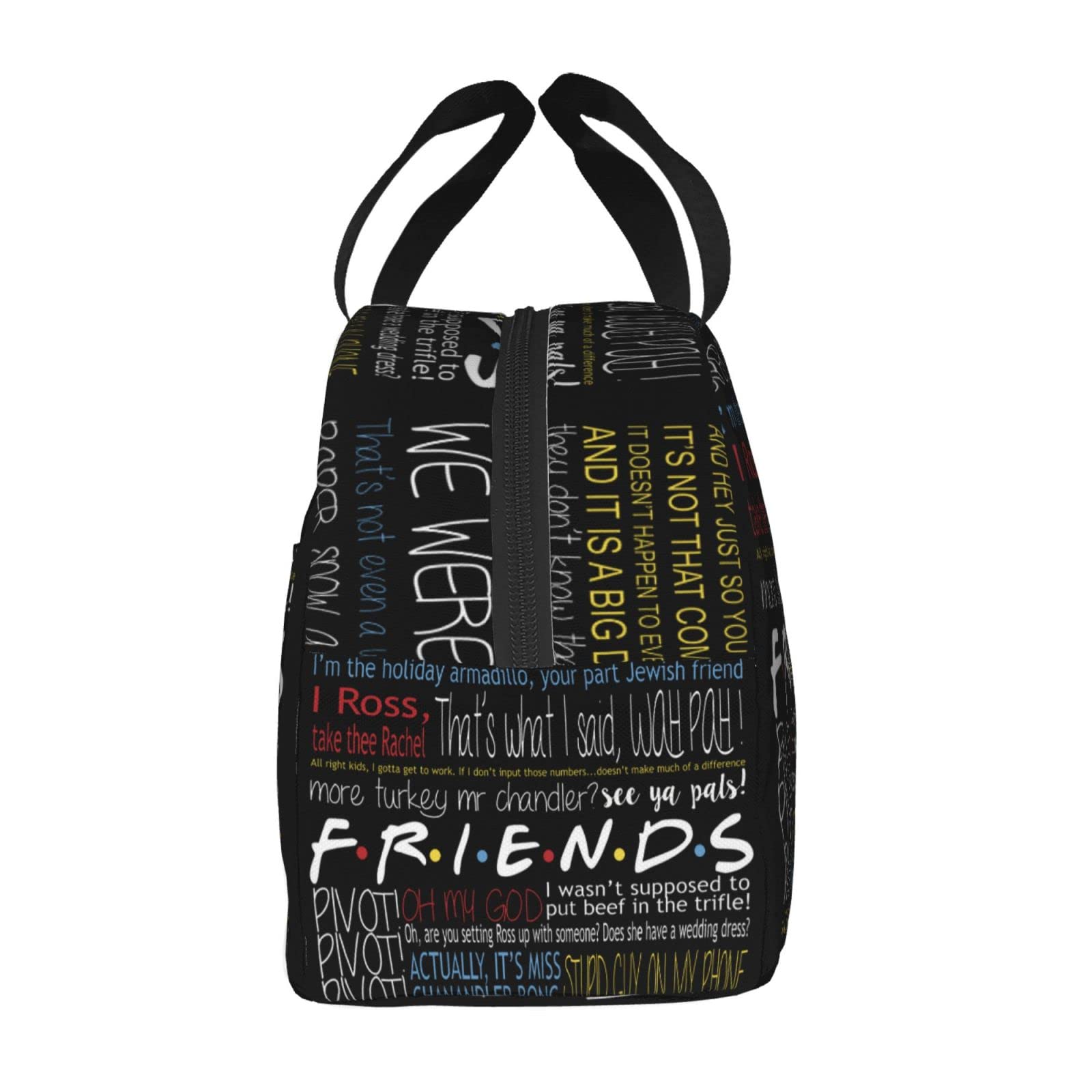 Taiherdail TV Show Lunch Box Insulated Lunch Bag Portable Tote Bag for Office Work Gift, Black-1, One Size