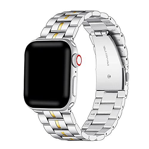 ownace New models compatible for Apple Watch Band 42mm 44mm 45mm series 7 (42mm/44mm/45mm-Silver and Gold)