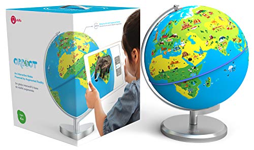 Orboot Earth by PlayShifu (App Based): Augmented Reality Interactive Globe for Kids, Stem Toy for Boys & Girls Age 4 to 10 Years (Metal Orboot)