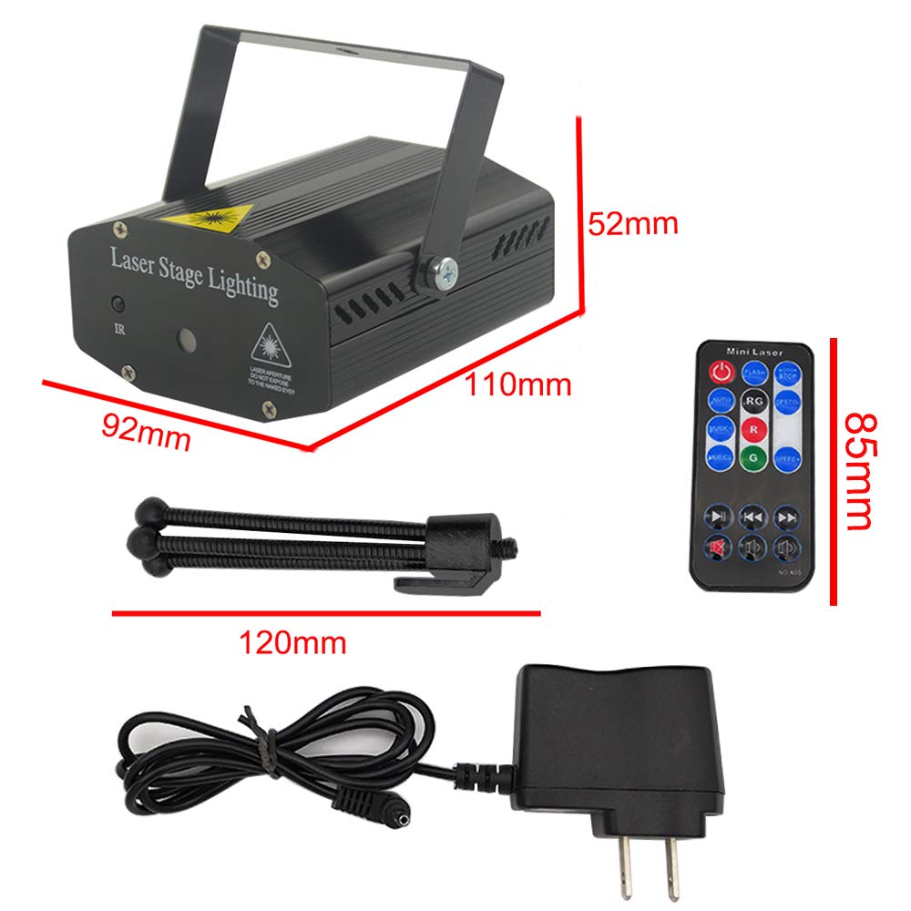 Party lights Strobe Stage Lights Disco DJ Lights Sound Activated with Remote Control Projection Effect for Karaoke KTV Club Parties Wedding Bar Festivals Stage Birthday Dancing Christmas