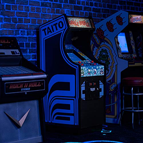 Numskull Quarter Arcades Bubble Bobble Collector's Edition Mini Arcade - 1/4 Scale Authentic Wooden Replica, Original ROM, Rechargeable Battery & 3W Speakers for Retro Enthusiasts