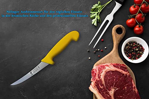 SMI - 6 Pcs Solingen Butcher Knife Set Professional Boning Knife Meat Knife Sharpening Steel Rod Sharp Kitchen Knives Solingen Knife - Made In Germany