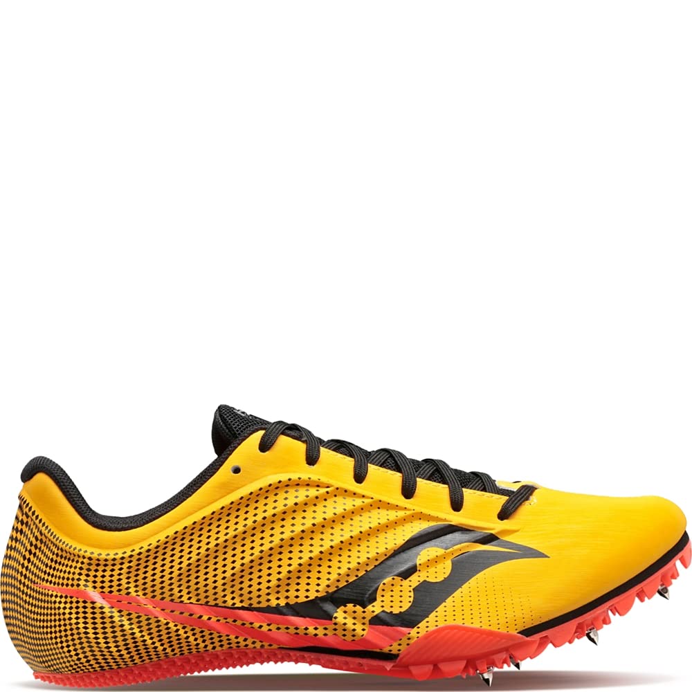 Saucony Women's Spitfire 5 Running Shoe, VIZIGOLD/VIZIRED, 10