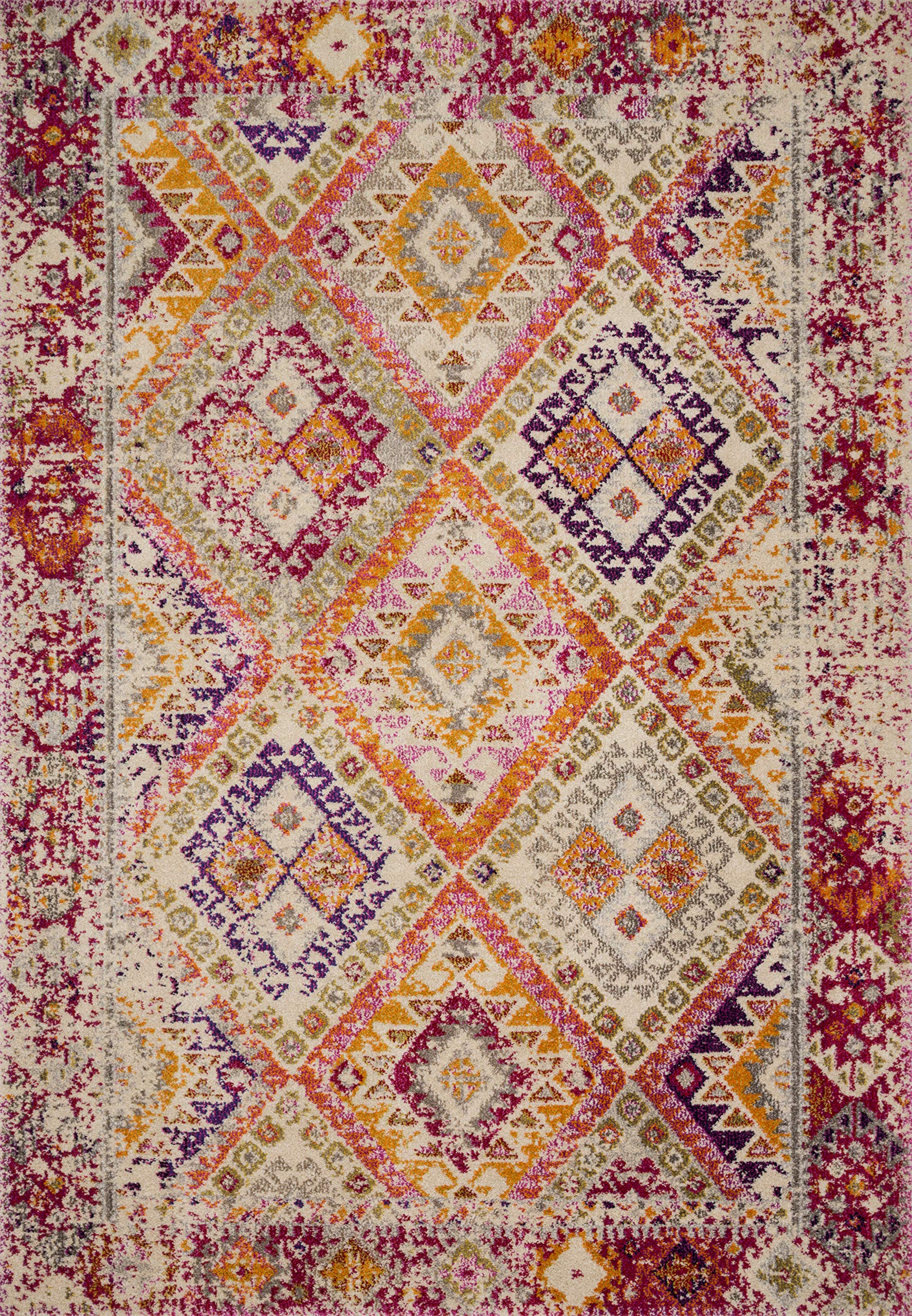 Loloi II Nadia Collection NN-07 Aqua/Navy, Transitional 3'-0" x 5'-0" Accent Rug