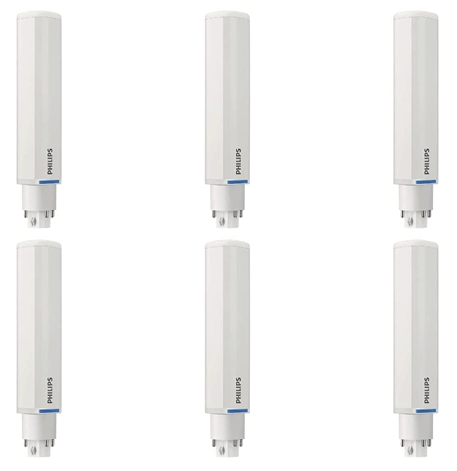 Philips LED 472837 LED Energy Saver PL-C Light Bulb: 950-Lumen, 4000-Kelvin, 8.5 (26-Watt Equivalent), 4-Pin G24Q Base, Cool White, 6-Pack