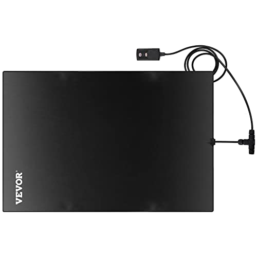 VEVOR, 20in x 30in Walkway, 120V Ice, PVC Heated 6ft Power Cord, Slip-Proof, Ideal Winter Outdoor Snow Mat, 2'' per Hour Melting Speed, Black