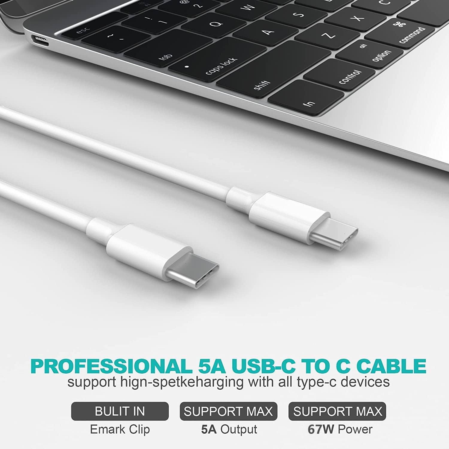 Mac Book Pro Charger-67W USB C Power Adapter,Compatible with Mac Book Pro/Air 13 14 15 16 inch 2023/2022/2021/2020/2019/2018/2017/2016,M1,M2,iPad Pro and All USB-C Devices, with 6.6ft USB C to C Cable