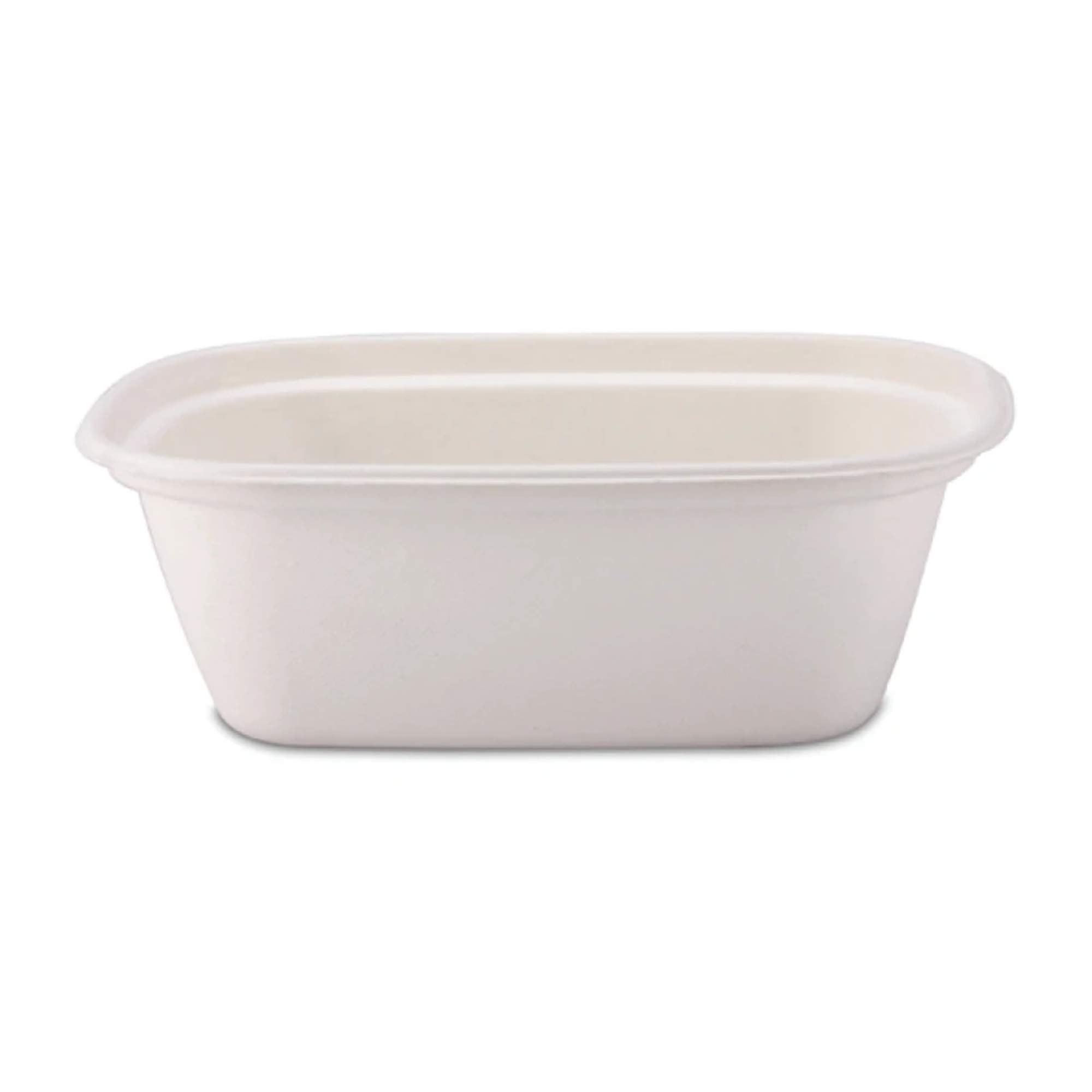 Responsible Products 48 oz Rectangle Bowls, Tree-Less™ Compostable Bowls, Extra Strength Tree-Free, Made from Natural Plant Fiber