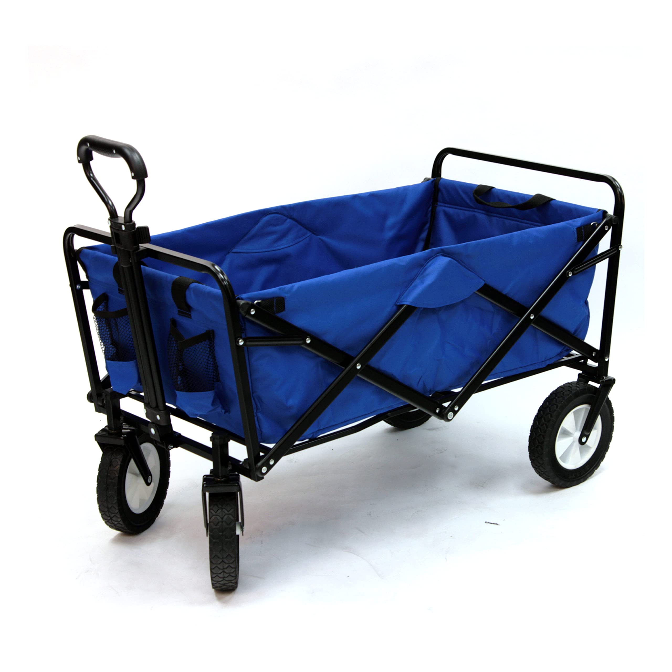 Mac Sports Extended Collapsible Folding Outdoor Utility Wagon with Heavy Duty Steel Frame Utility Wagon
