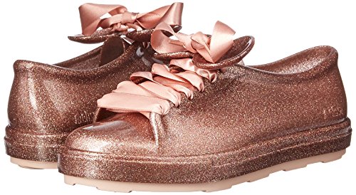 Mini Melissa Girl's Mel BE + Disney Sneaker, Pink Glitter, 3 M US Little Kid