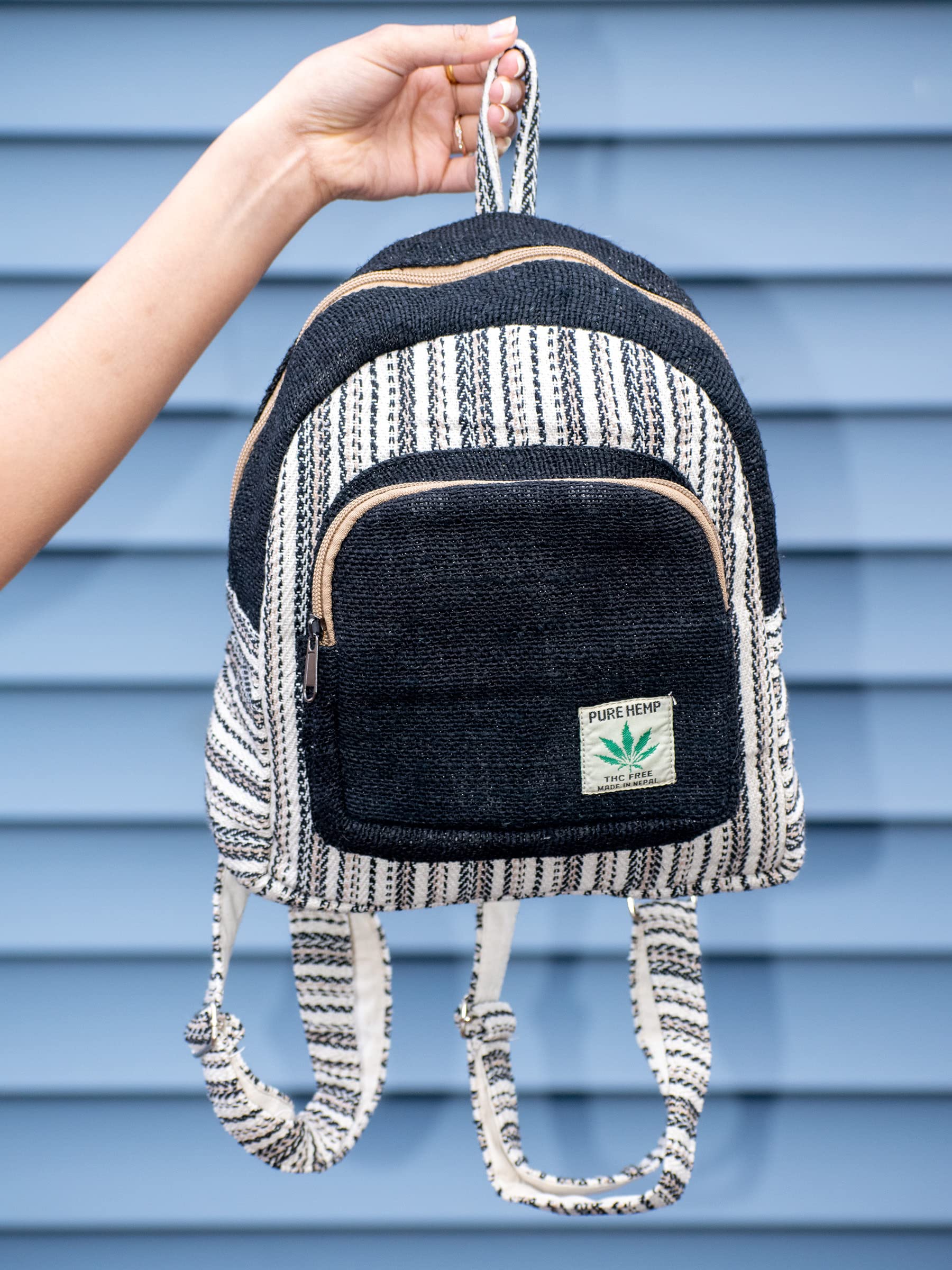 Reefelt Hemp & Gheri Mini Backpack (Charcoal)
