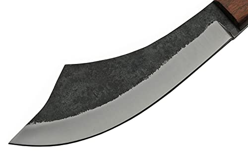 Szco Supplies 12.5" Short Scimitar Knife Hand Forged Carbon Steel Full Tang,Brown,203426