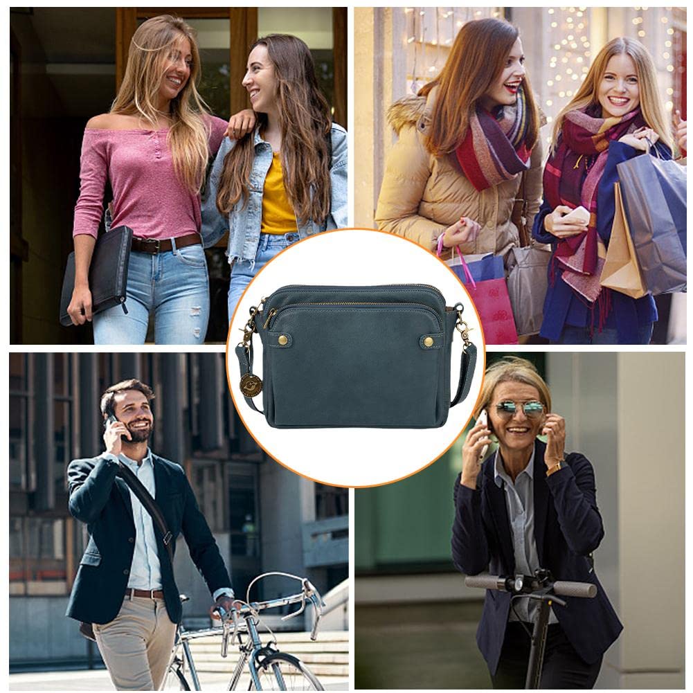 Three Layer Leather Crossbody Shoulder Clutch Bag Women's Zippered Shoulder Luxury Handbag Bag Women Fashion Messenger Bag