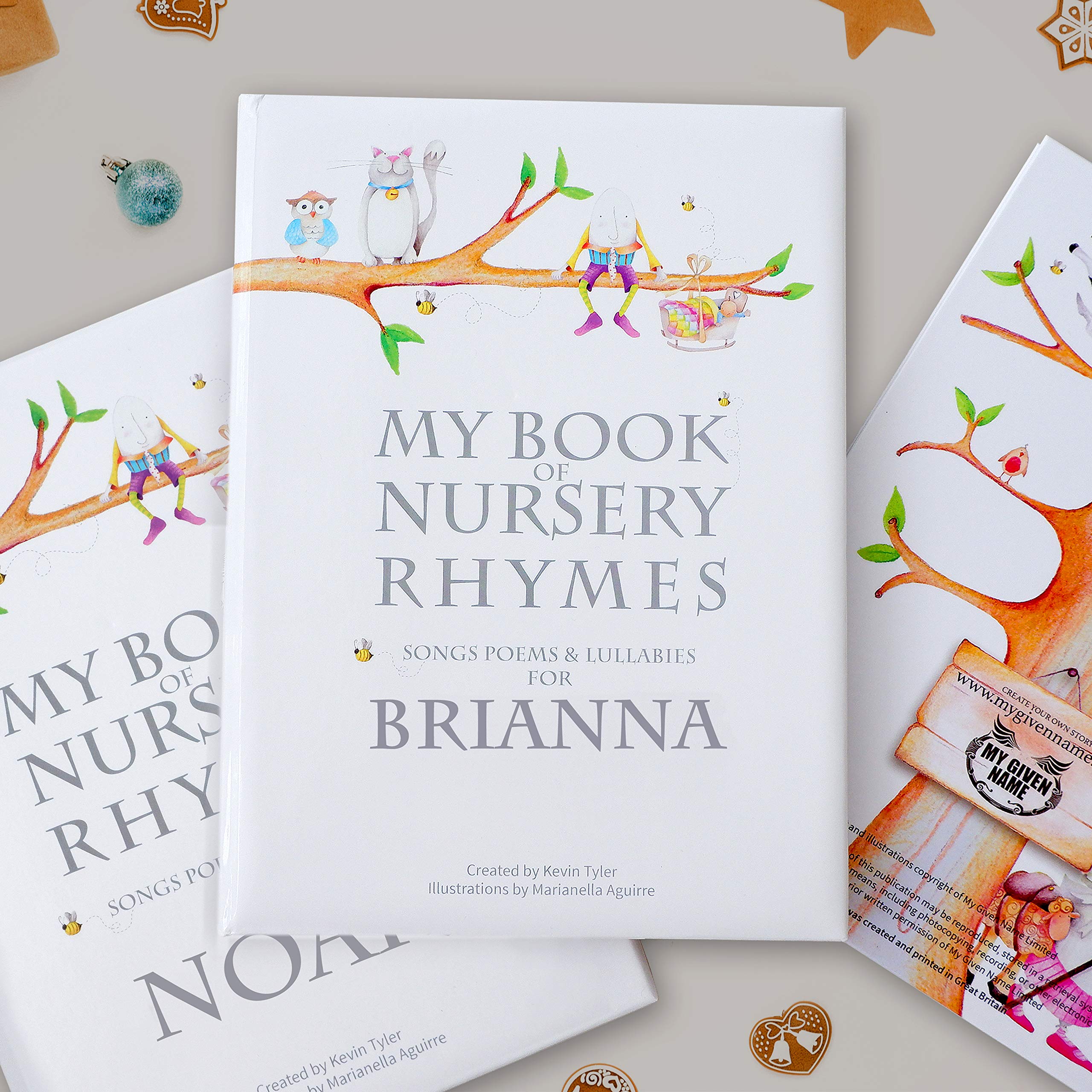 Personalized Baby Book, Personalized Nursery Rhyme Baby Book, Nursery Book, Christmas Gift for Baby