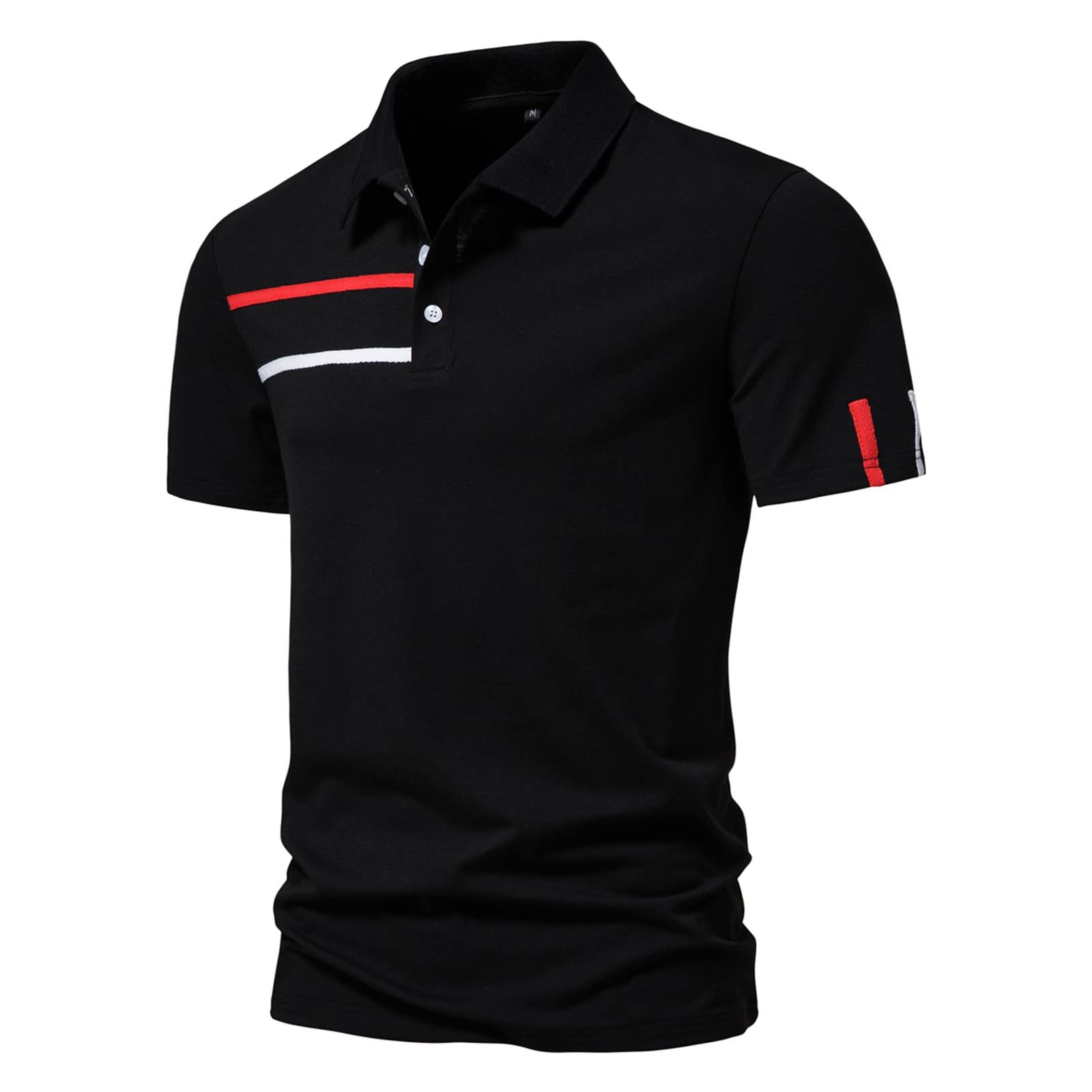 Short Sleeve Mens Polo Shirts Summer Blouse Big and Tall Regular Fit Tee Classic Fit Basic Shirts